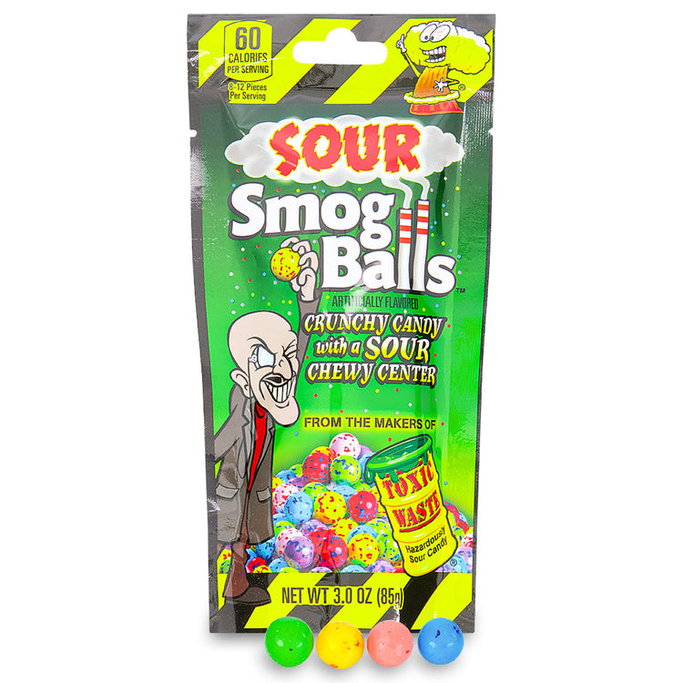 Toxic Waste Sour Smog Balls-Most Sour Candy? | We Dare You! – Candy ...