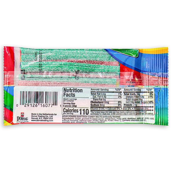 Sour Power Quattro Sour Belts-1.75oz | Candy Funhouse – Candy Funhouse CA