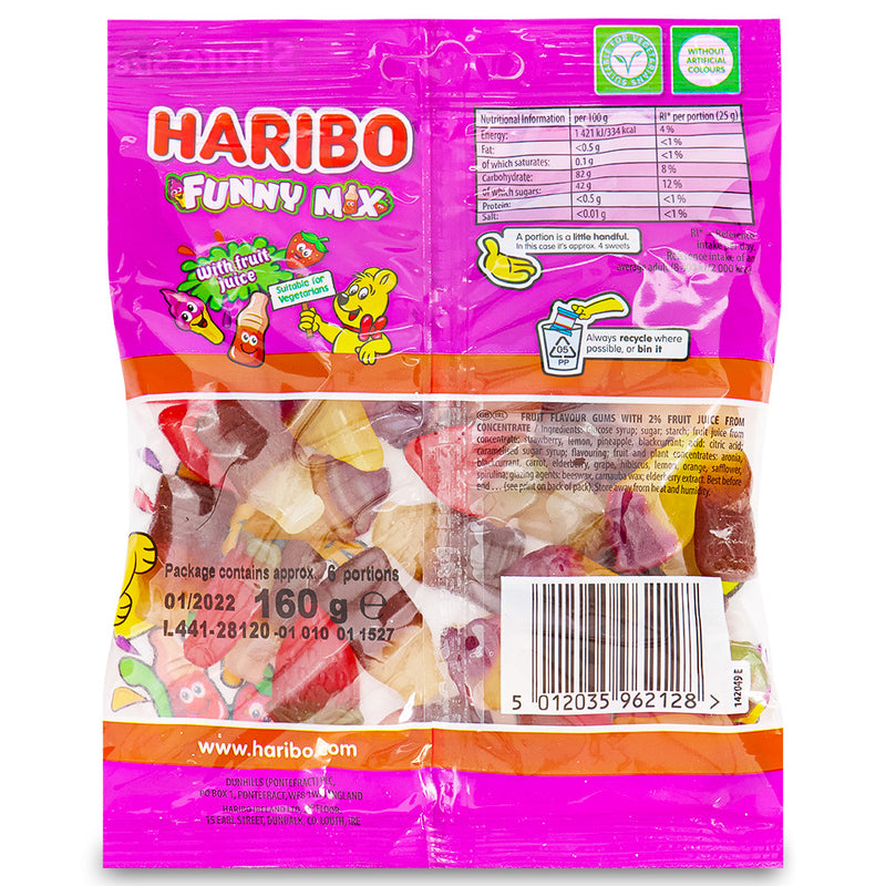 Haribo Funny Mix UK - 160g | Candyfunhouse.ca