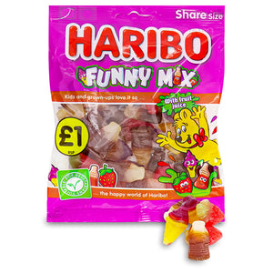 Haribo Funny Mix UK - 160g | Candyfunhouse.ca – Candy Funhouse CA