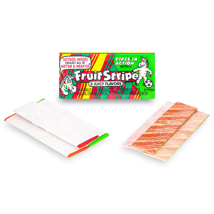 Fruit Stripe Gum-5 Juicy Flavors | 17 Stick Packs – Candy Funhouse CA