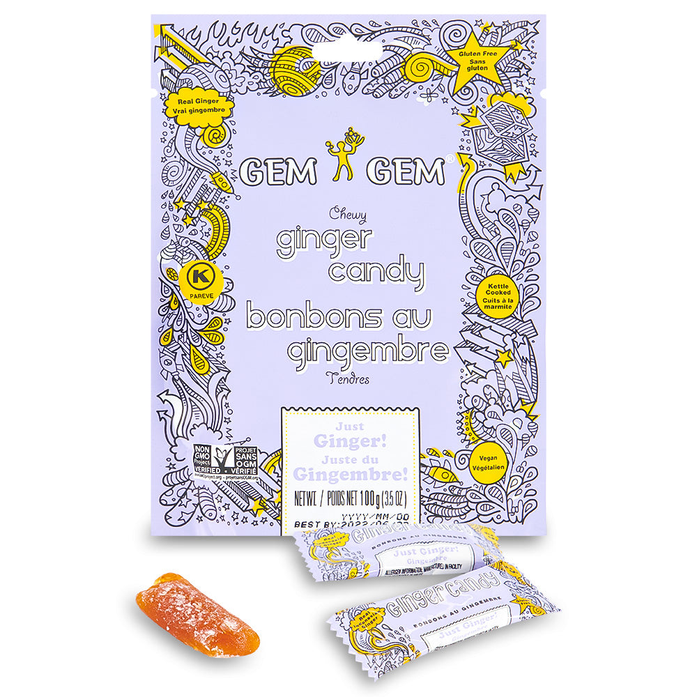 Gem Gem Original Ginger Candy | All Natural Candies – Candy Funhouse CA