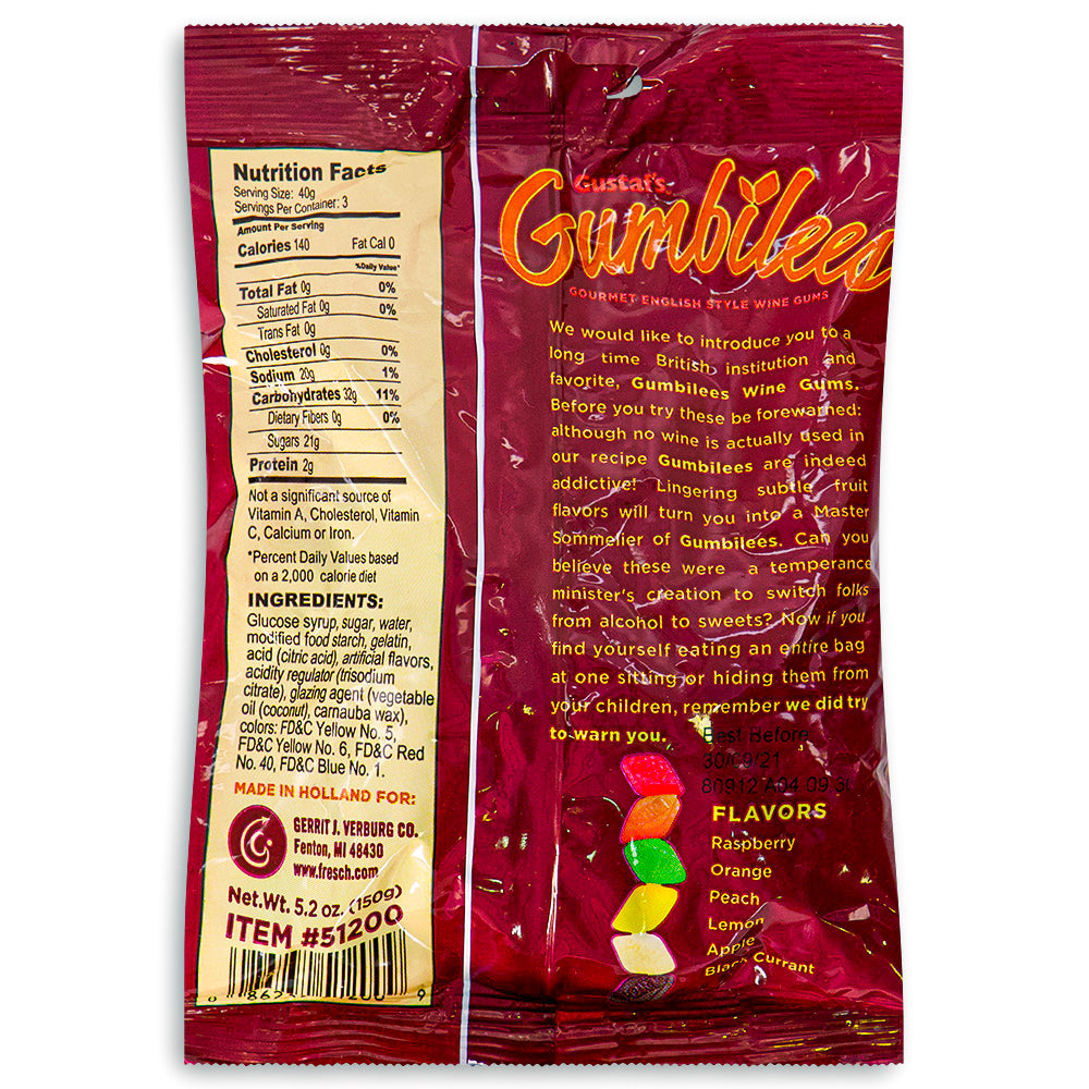 Gustaf's Gumbilees Wine Gums Gummy Candy | Candy Funhouse – Candy ...
