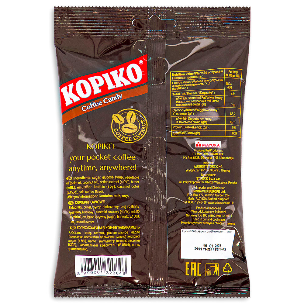 Kopiko Cappuccino Candy-100g | Made with Real Coffee | Candy Funhouse ...