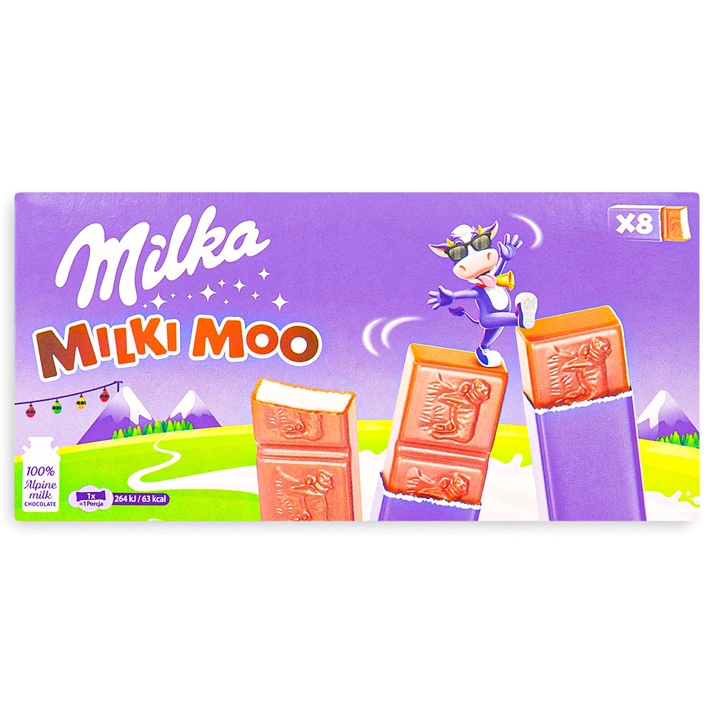 Milka Milki Moo Milk Chocolate Bars with Milk Filling-87.5 g – Candy ...