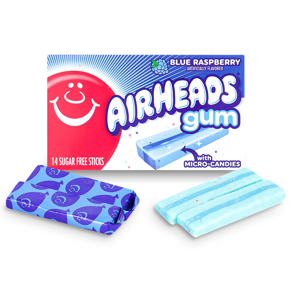 Airheads Gum- Blue Raspberry | Candy Funhouse