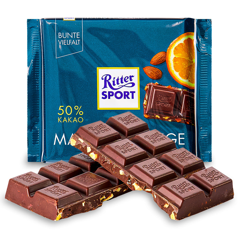 Ritter Sport Dark Chocolate Almond & Orange | Candyfunhouse.ca – Candy ...