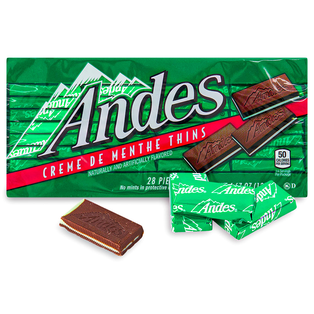 Andes Crème de Menthe Thins | 28 Pieces per Box – Candy Funhouse CA