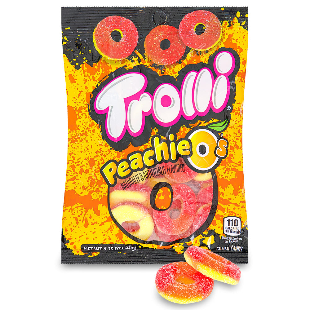 Trolli Peachie O’s Gummy Candy | Sour Candy – Candy Funhouse CA