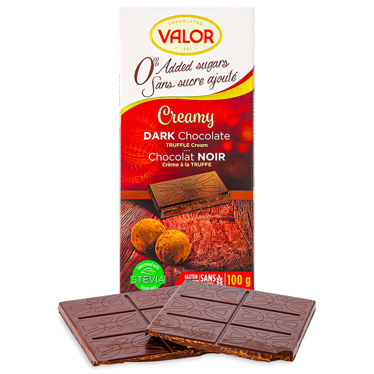 Valor Creamy Dark Chocolate Truffle Cream No Sugar Added - 100 g ...