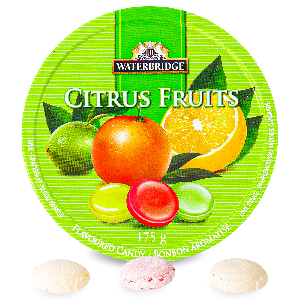 Waterbridge Travel Tin Citrus Fruits Candy-Candy Funhouse – Candy ...