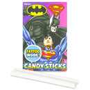 World's Batman and Superman Candy Sticks with Tattoo Inside