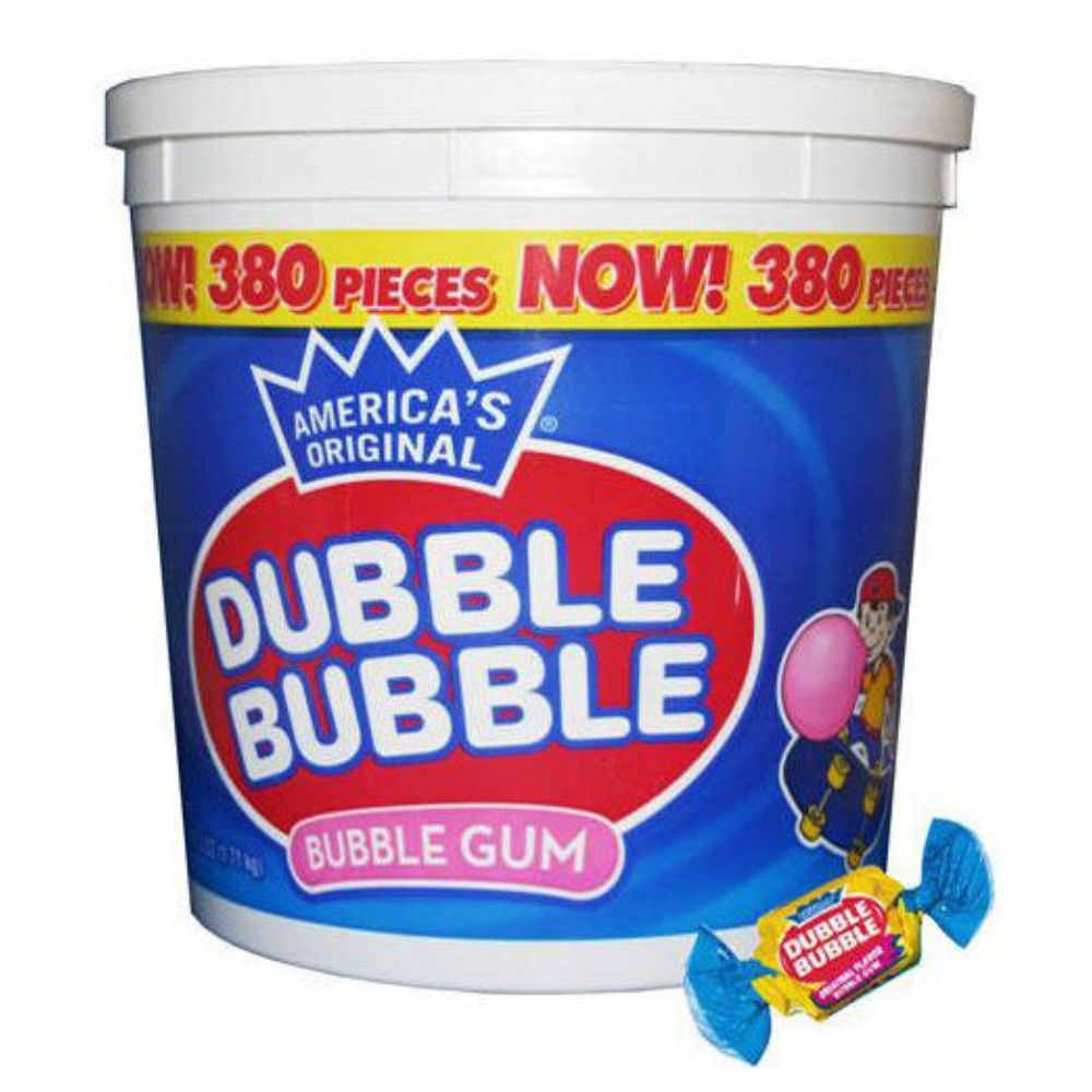 Dubble Bubble Original Bubblegum Tub 380 Pieces – Candy Funhouse CA