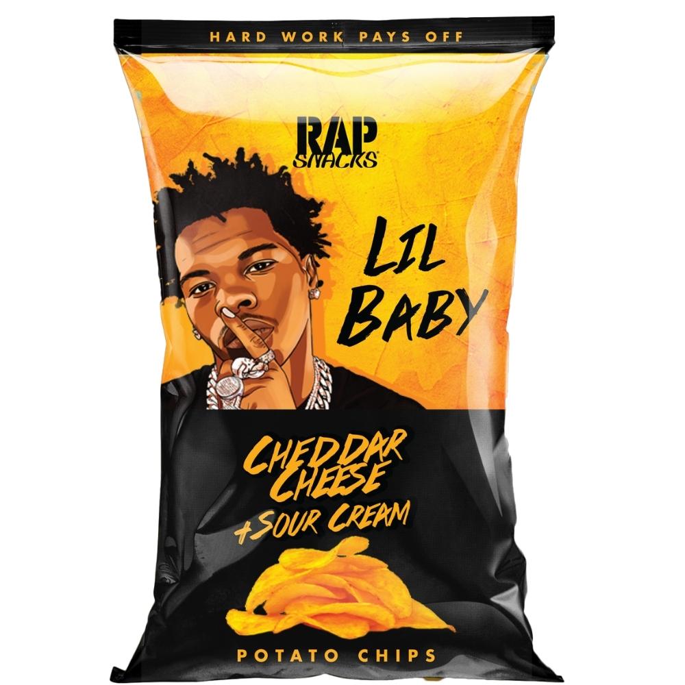 Rap Snacks Lil Baby Cheddar and Sour Cream Chips 2.5oz. – Candy Funhouse CA