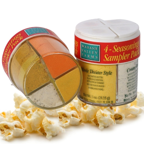 Wabash Popcorn Seasonings Sampler - 4 Pack | Candy Funhouse – Candy ...