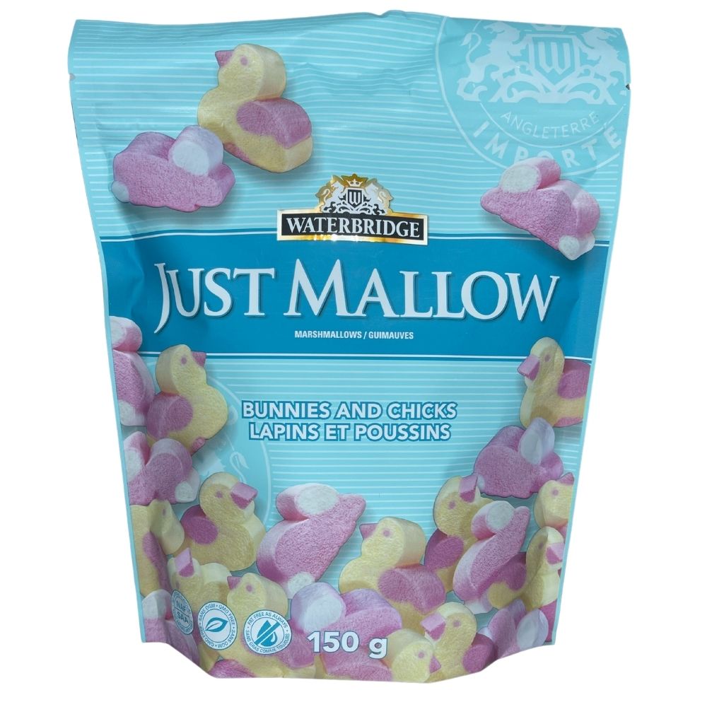 Waterbridge Just Mallow Bunnies and Chicks - 150g – Candy Funhouse CA