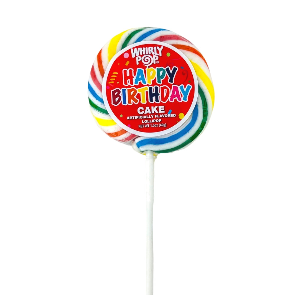 Adams & Brooks Whirly Pop Happy Birthday Lollipop – Candy Funhouse CA