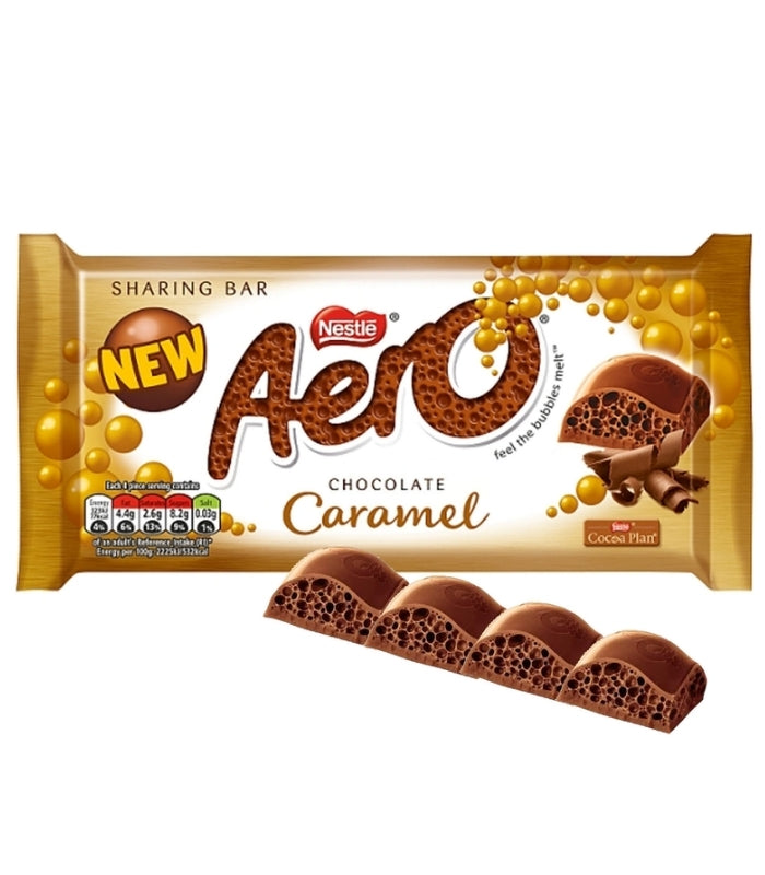 Aero | Festive Chocolate Caramel Sharing Bar UK - 90g | Candy Funhouse ...