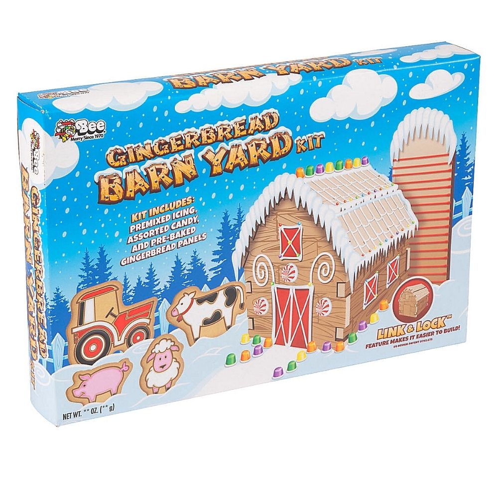 Bee Christmas Gingerbread Barn Yard Kit | Candy Funhouse – Candy ...