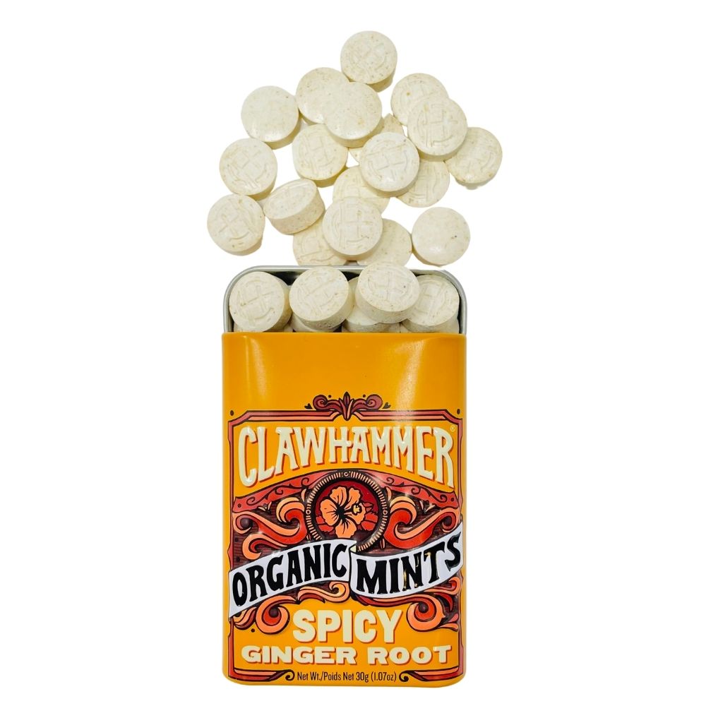 Clawhammer Spicy Ginger Root Mints │ Candy Funhouse – Candy Funhouse CA
