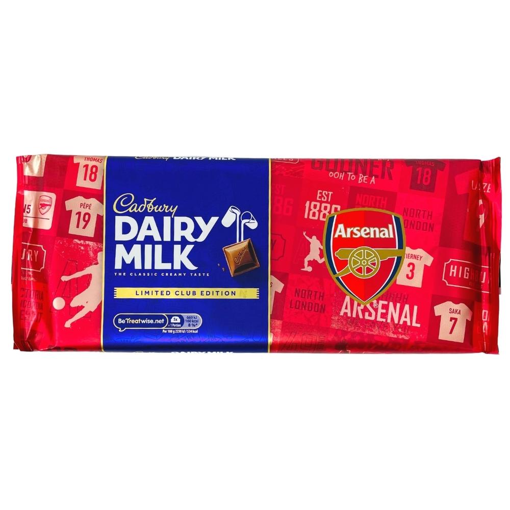 Dairy Milk Arsenal Football Club UK - 360g | Candy Funhouse – Candy ...