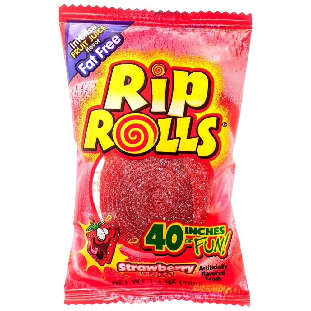 Rip Rolls Strawberry - 1.4oz | Candy Funhouse – Candy Funhouse CA