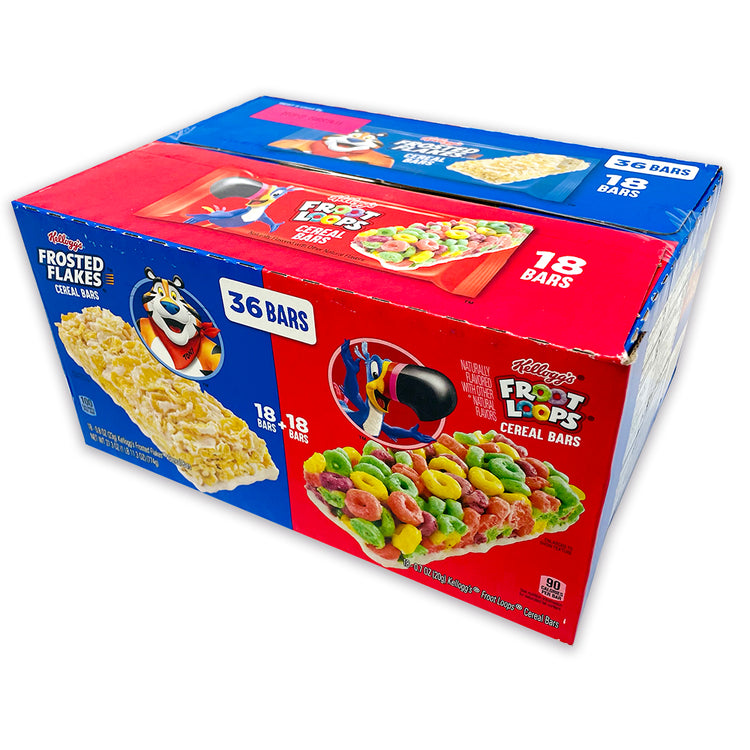 Frosted Flakes & Froot Loops Cereal Bars 36 Count Box | Candy Funhouse ...