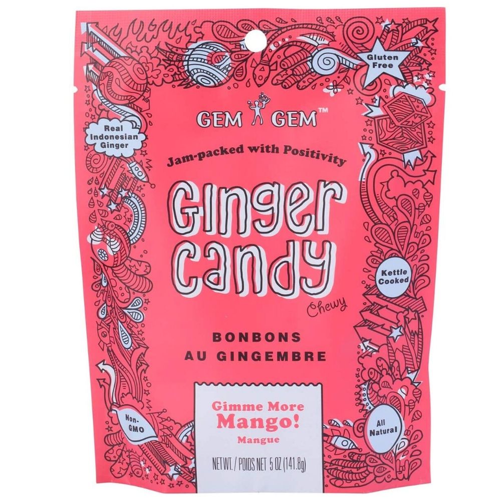 Gem Gem Mango Ginger Candy | All Natural Candy – Candy Funhouse CA
