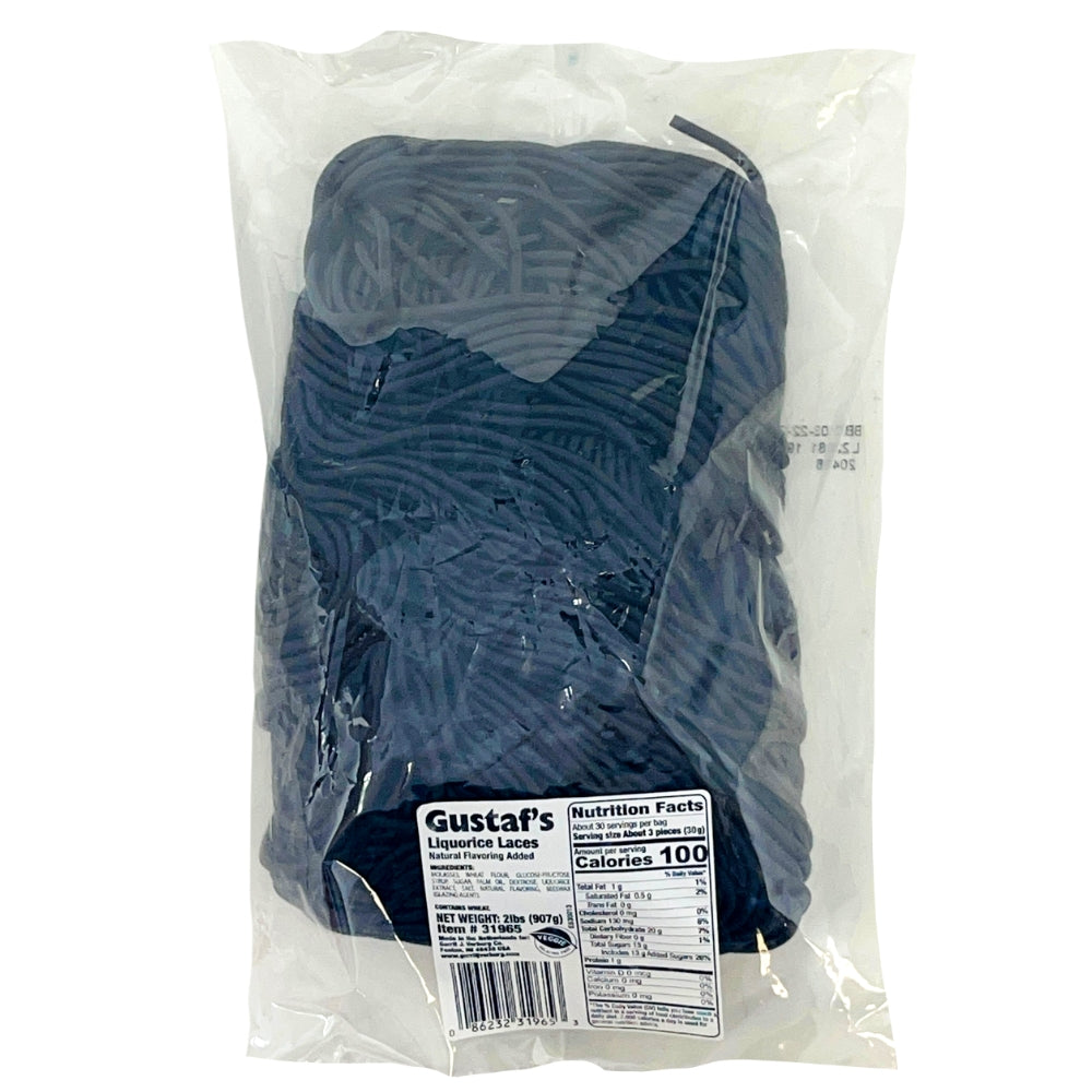 Gustaf's Black Licorice Laces | Bulk Candy – Candy Funhouse CA
