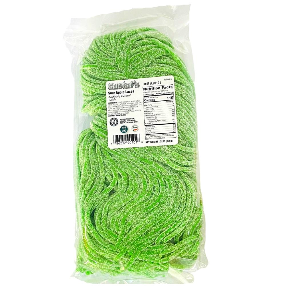 Gustaf's Sour Apple Laces - 2lb | Candy Funhouse – Candy Funhouse CA
