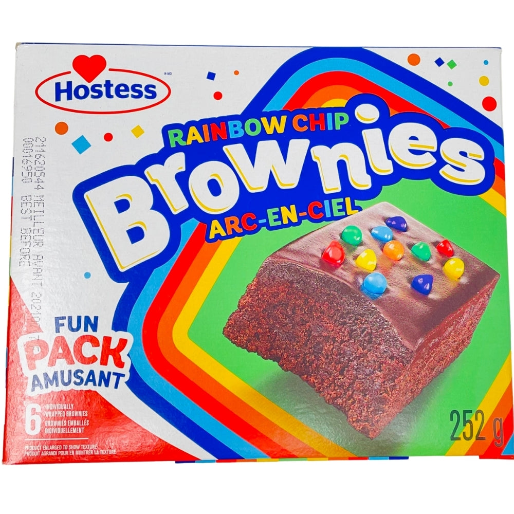 Hostess Rainbow Chip Brownies (6 Pack) - 252g | Candy Funhouse – Candy ...