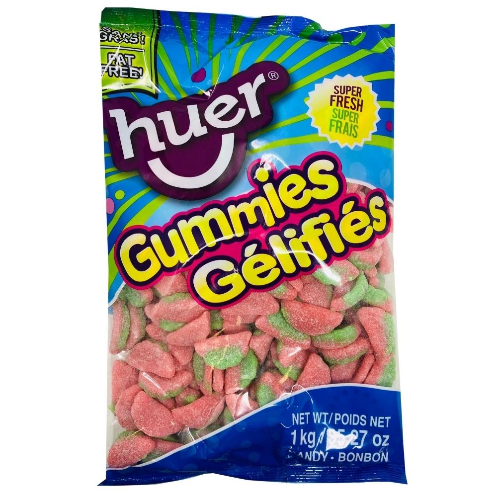 Huer Sour Watermelon Wedges Gummy Candy | Bulk Candy – Candy Funhouse CA
