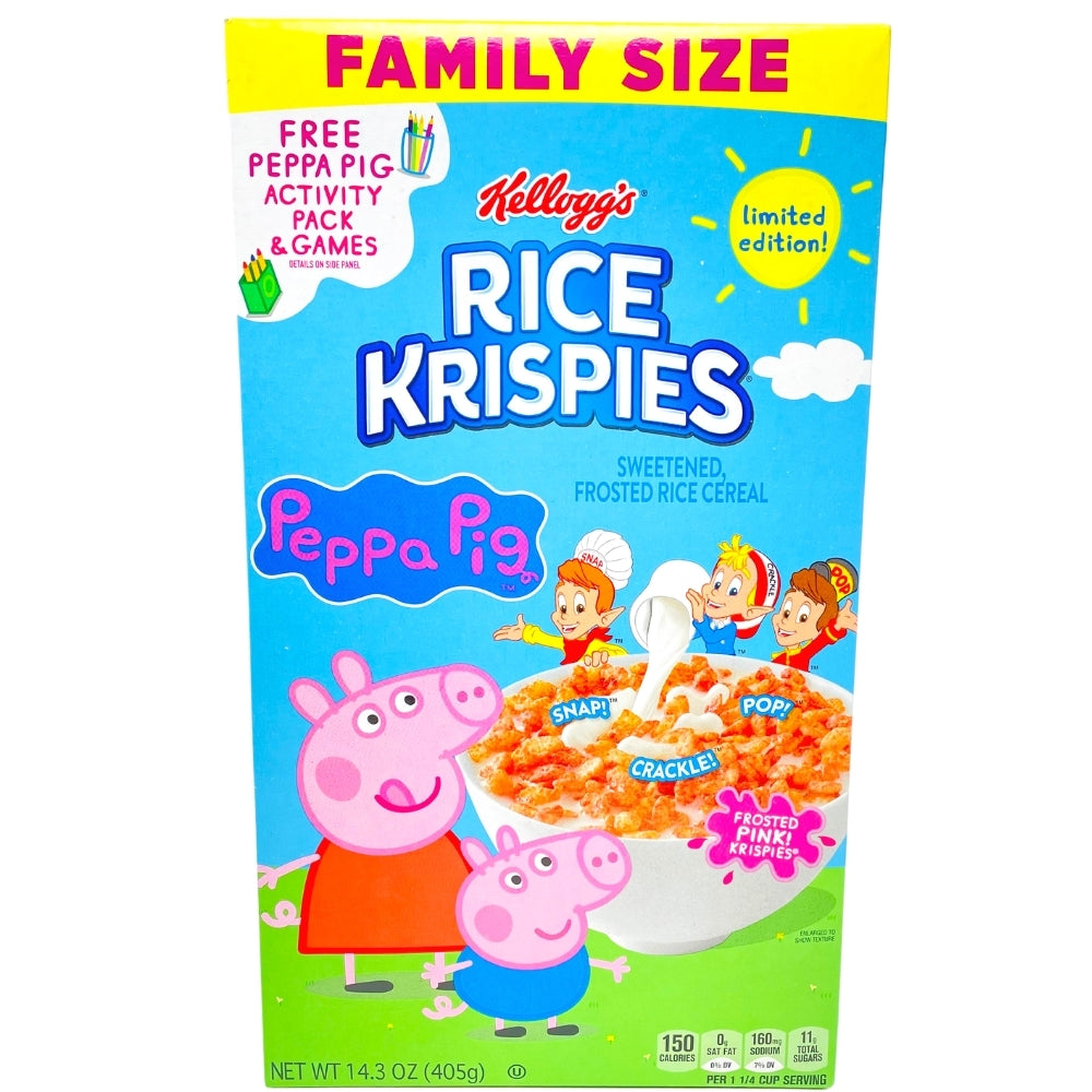 Peppa Pig Rice Krispies Cereal Family Size - 14.3oz | Candy Funhouse ...