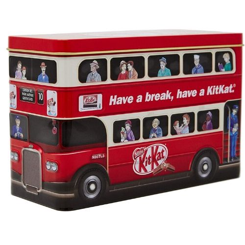 Kit Kat Double Decker Bus Christmas Tin with 8 Bars-UK – Candy Funhouse CA