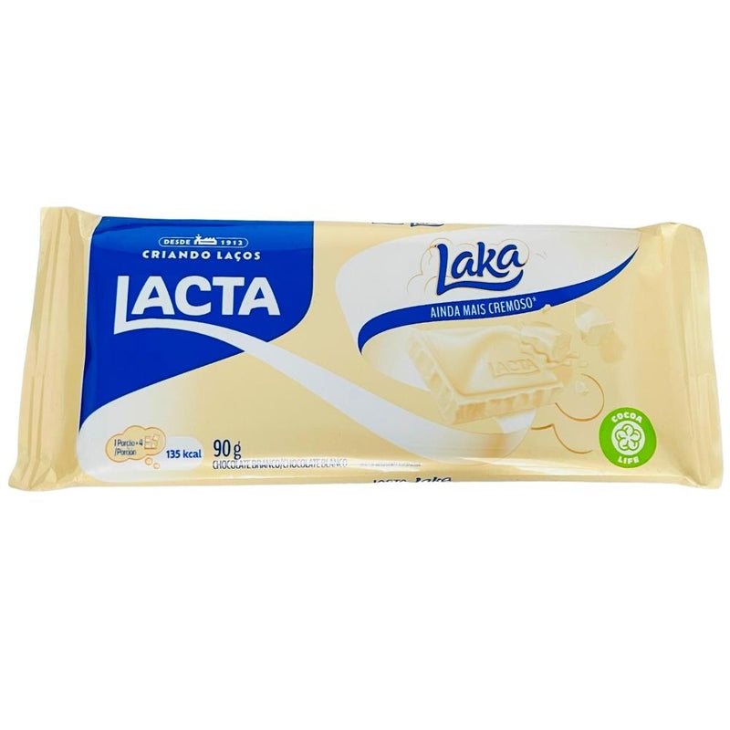Lacta Laka White Chocolate Tablet - 90g (Brazil) | Candy Funhouse