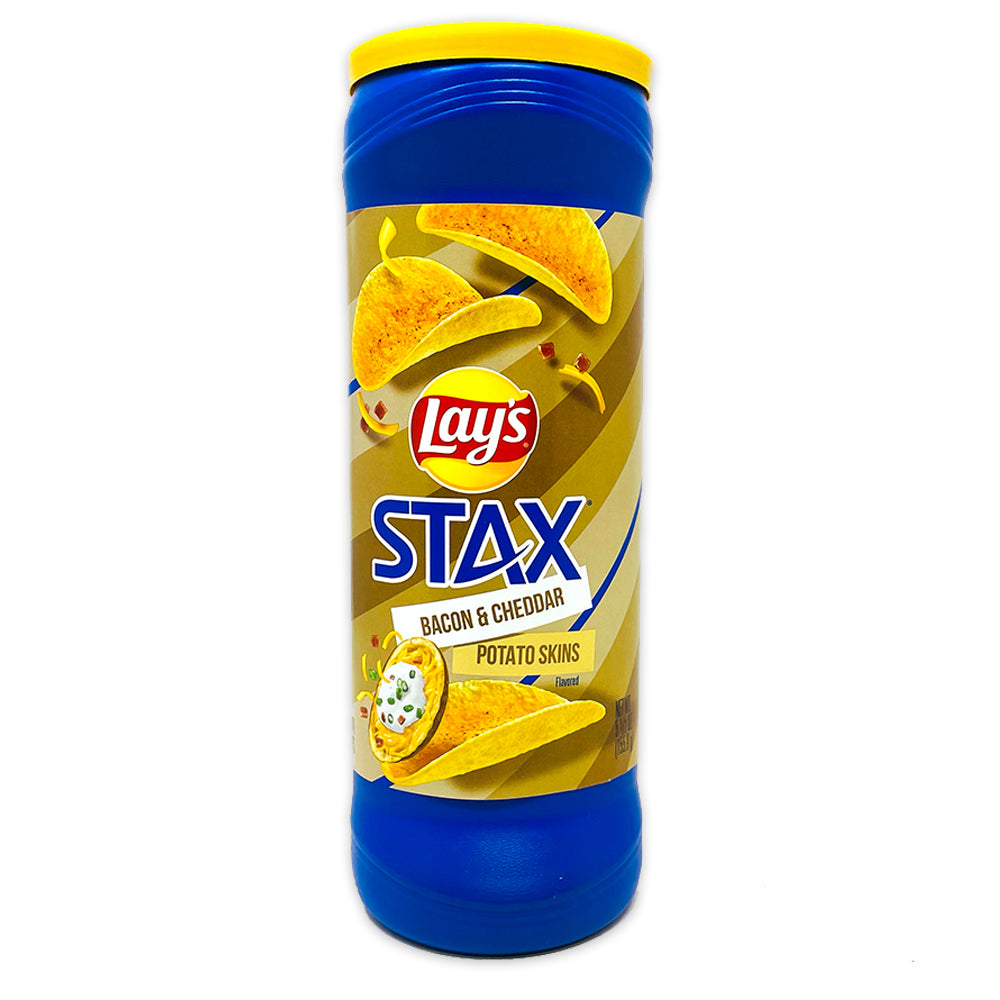 Lays Stax Bacon & Cheddar Potato Skins - 155.9g | Candy Funhouse ...