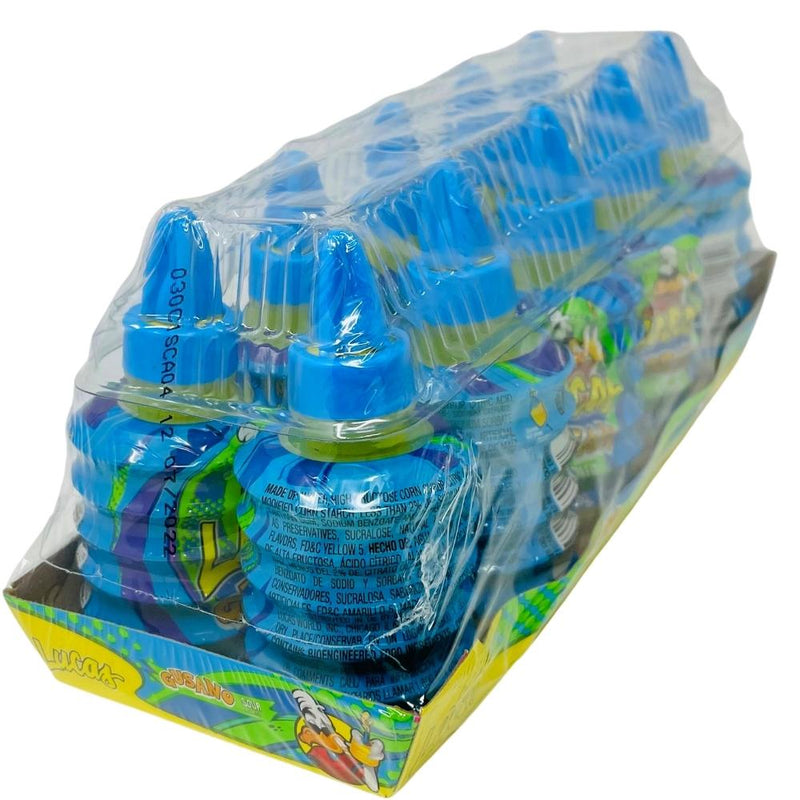 Lucas Gusano Blue Sour Liquid Candy - 10ct | Candy Funhouse