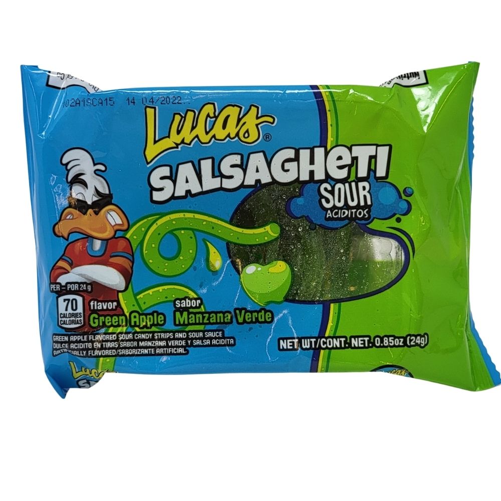 Lucas SalsaGheti Sour Green Apple - .85oz – Candy Funhouse CA