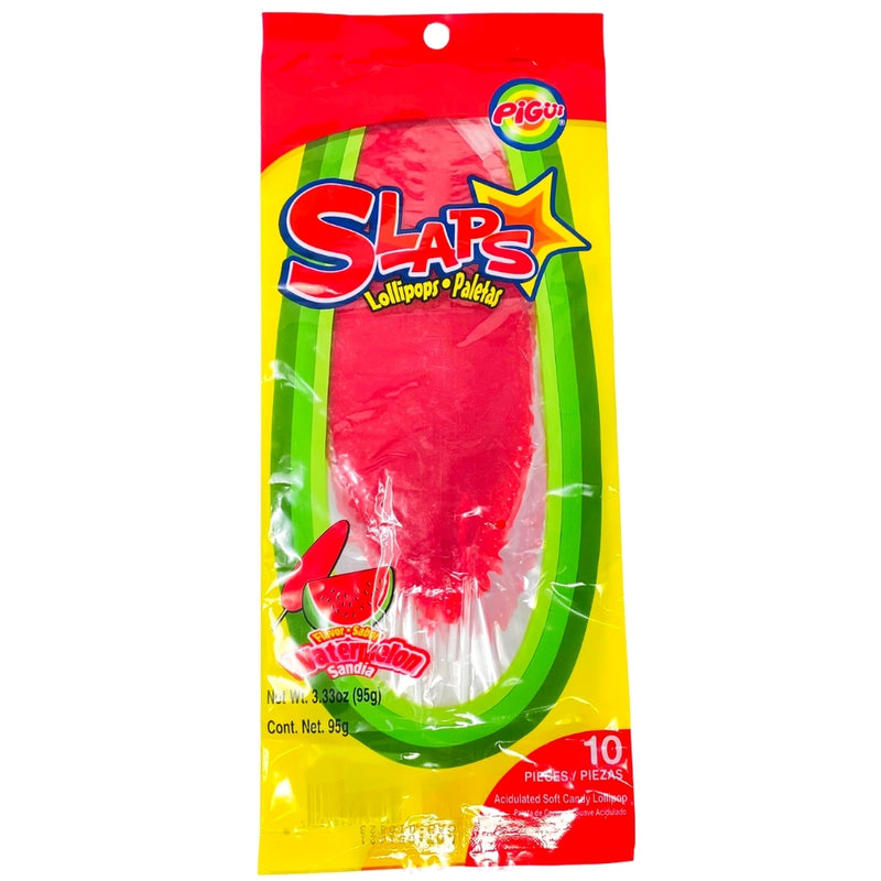 Slaps Lollipops Watermelon - 3.33oz | Candy Funhouse