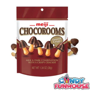 Meiji Chocorooms Chocolate-Sweet & Crispy Japanese Snack – Candy Funhouse CA