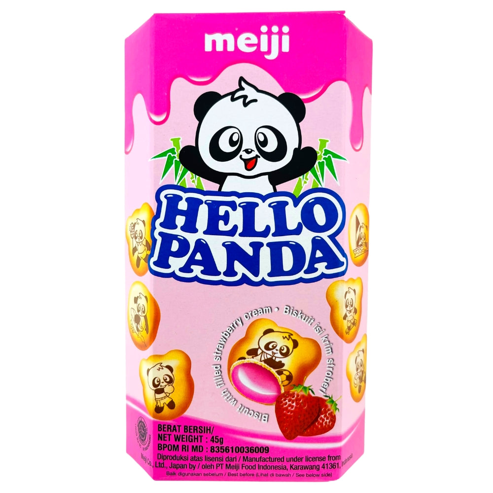 Meiji Hello Panda Strawberry (Indonesia) | Candy Funhouse – Candy ...