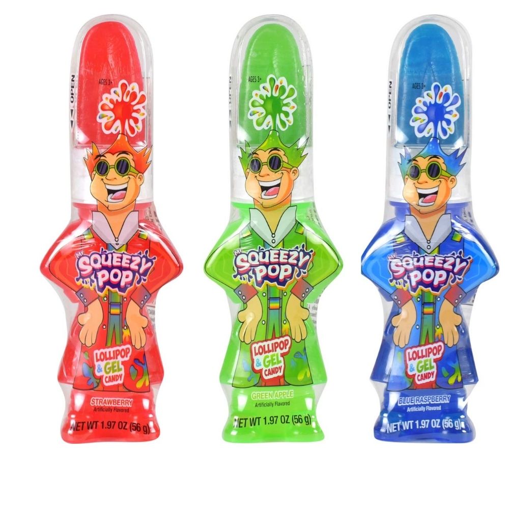 Mr. Squeezy Pop Sour Candy- 56g | Candy Funhouse – Candy Funhouse CA