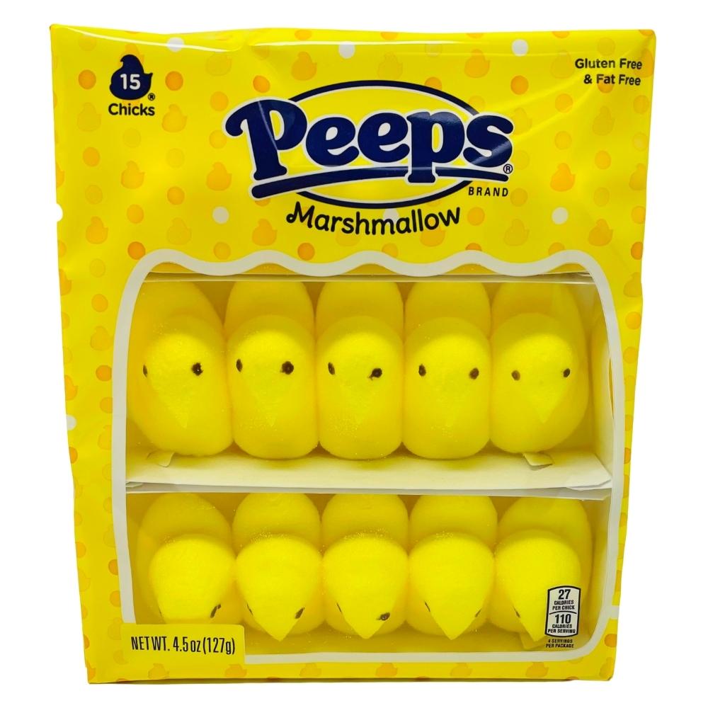 Peeps Yellow Marshmallow Chicks - 15ct | Candy Funhouse – Candy Funhouse CA