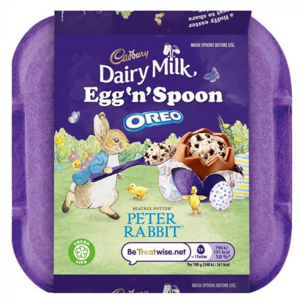 Peter Rabbit Dairy Milk Egg 'N' Spoon Oreo - 128g | Candy Funhouse ...