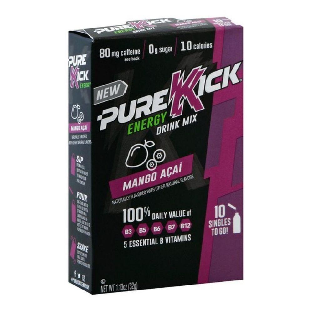 Pure Kick Energy Singles To Go-Blood Orange Caffeine Drink Mix – Candy ...