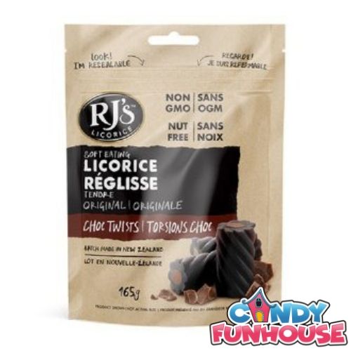 RJ's Licorice Raspberry Chocolate Twists-Licorice Candy – Candy Funhouse CA
