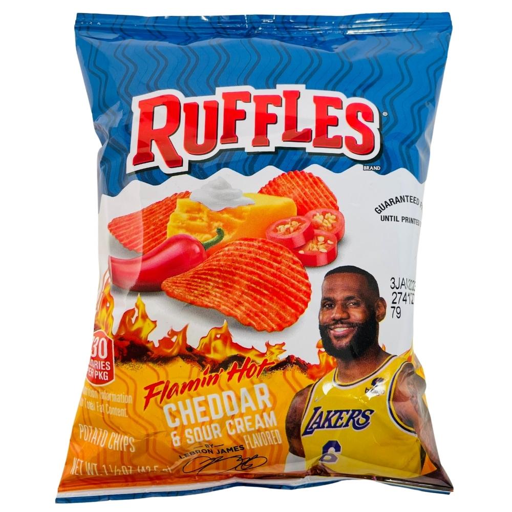 Ruffles Flamin' Hot Cheddar & Sour Cream Chips 1.5oz | Candy Funhouse ...