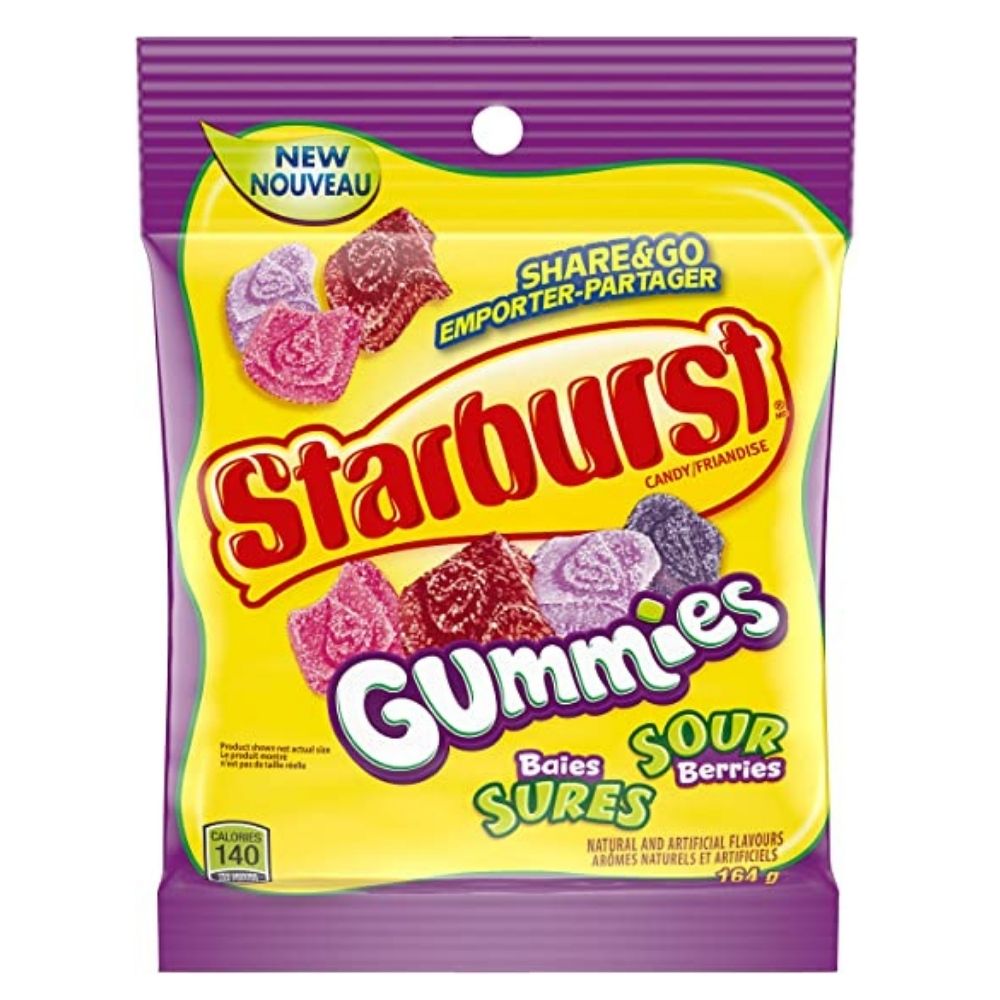 Starburst Gummies Sour Berries Gummy Candy-Candy Funhouse – Candy ...