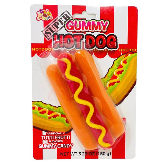 Alberts Super Gummy Hot Dog - 5.29oz | Candy Funhouse – Candy Funhouse CA