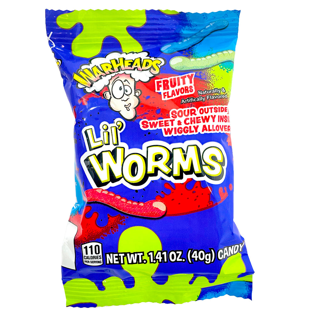Warheads Lil' Worms | Sour Gummy Worms | Sour Candy – Candy Funhouse CA